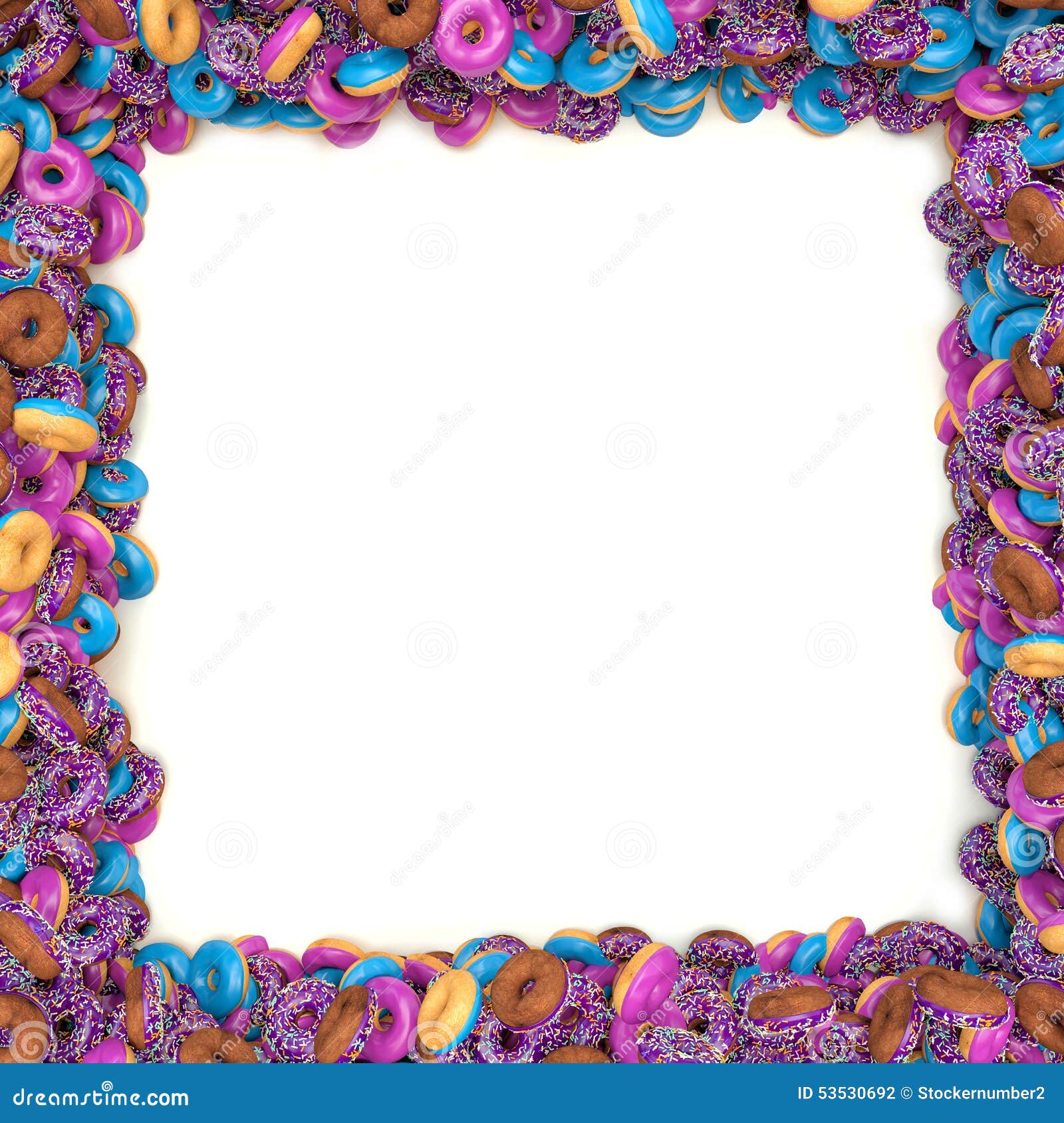 Donuts Frame stock illustration. Illustration of health - 53530692