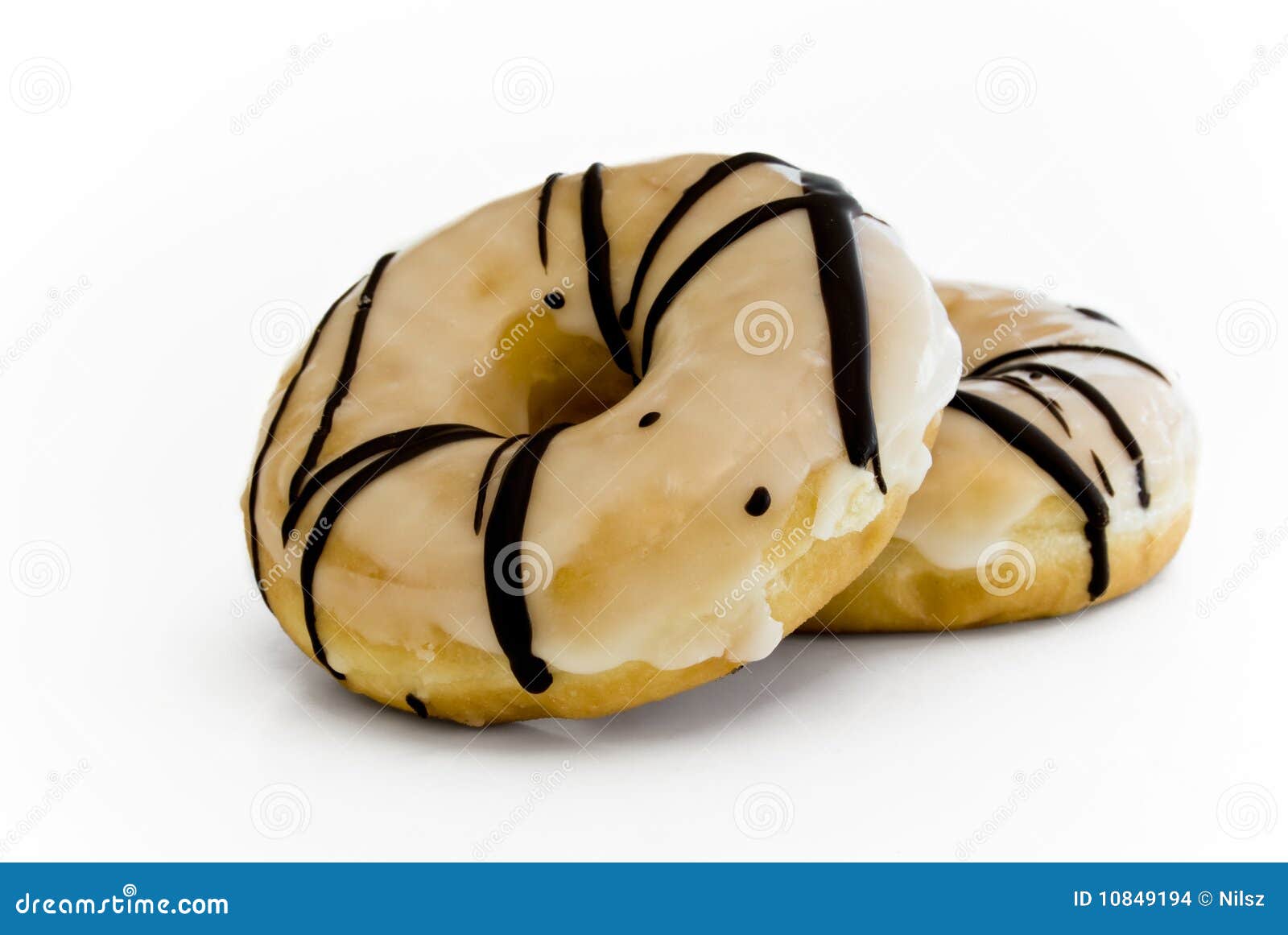 Donuts with icing stock photo. Image of delicious, pastry - 10849194