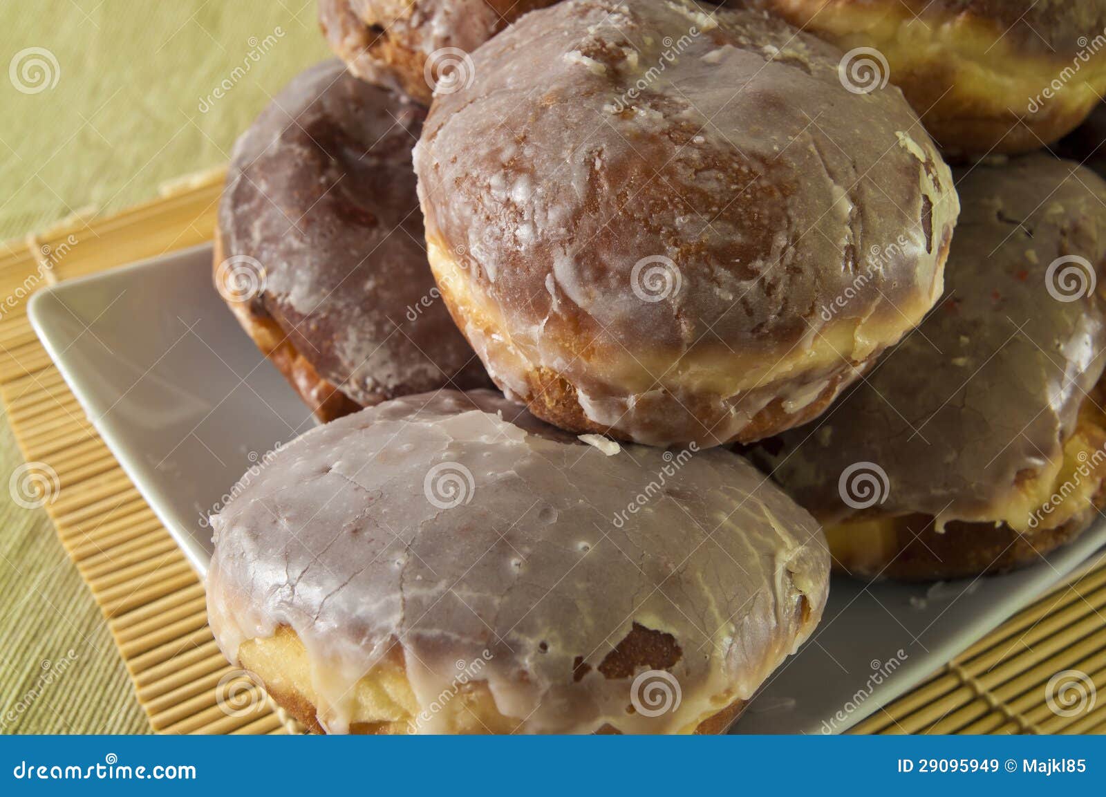 Donuts with icing stock image. Image of crusty, doughnuts - 29095949