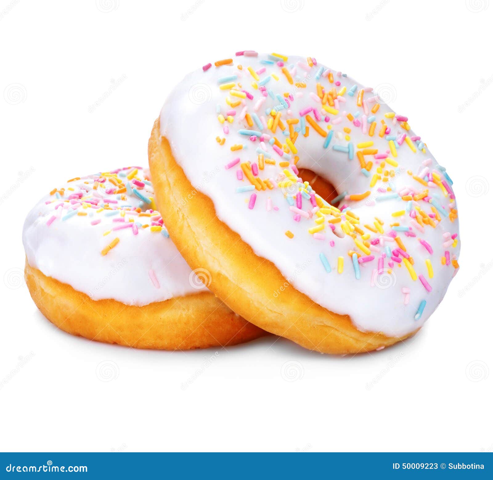 Donuts Set Isolated On White Background. Collection Royalty-Free Stock ...