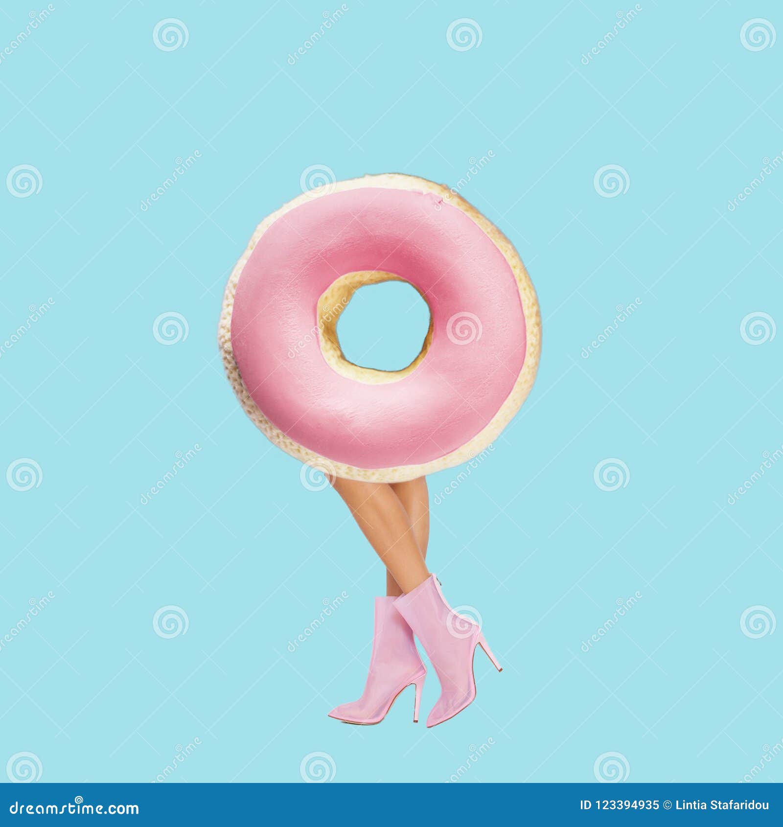 Donuts with legs stock image. Image of heels, pink, design - 123394935