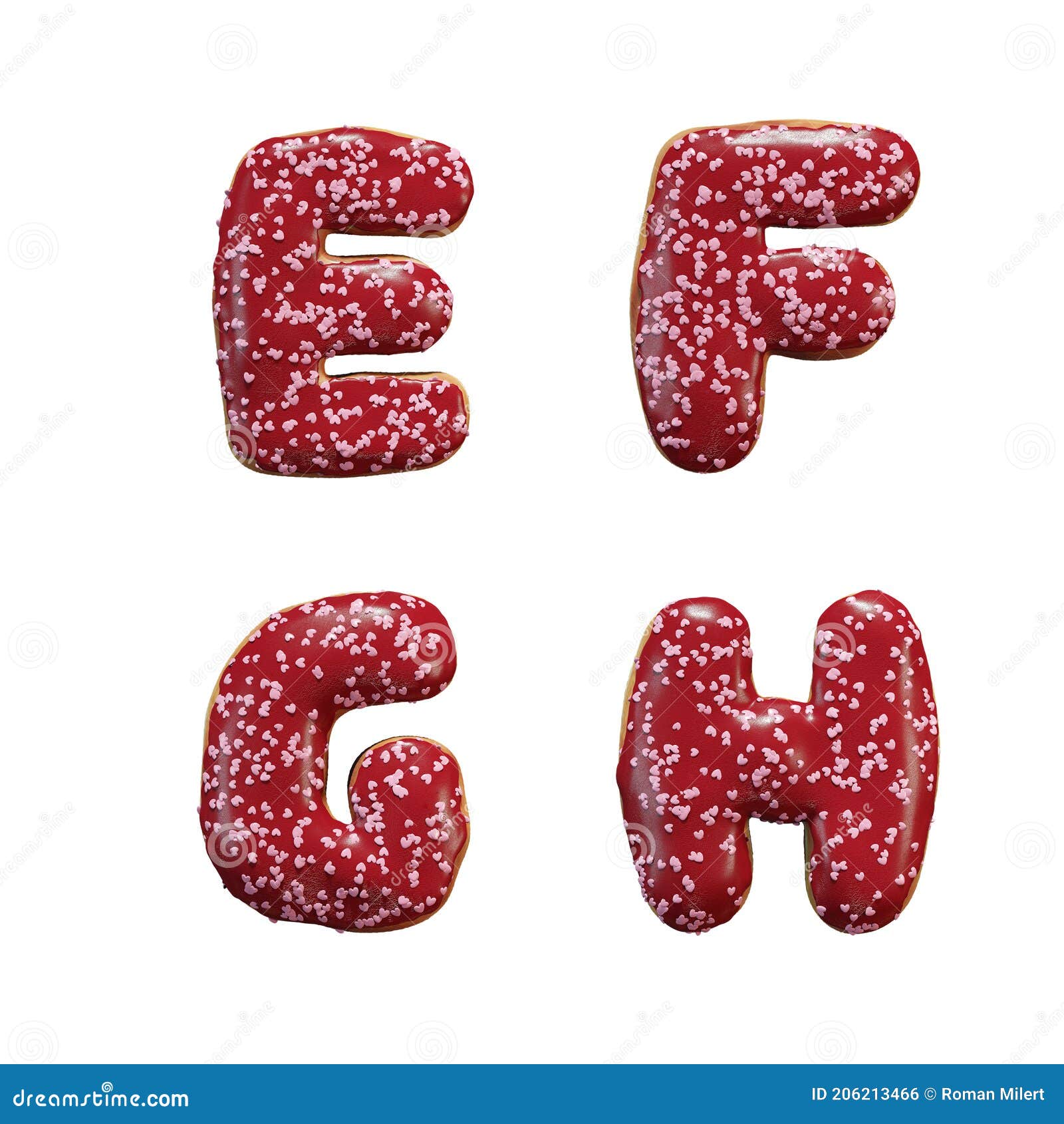 Donuts letters alphabet stock illustration. Illustration of fried ...