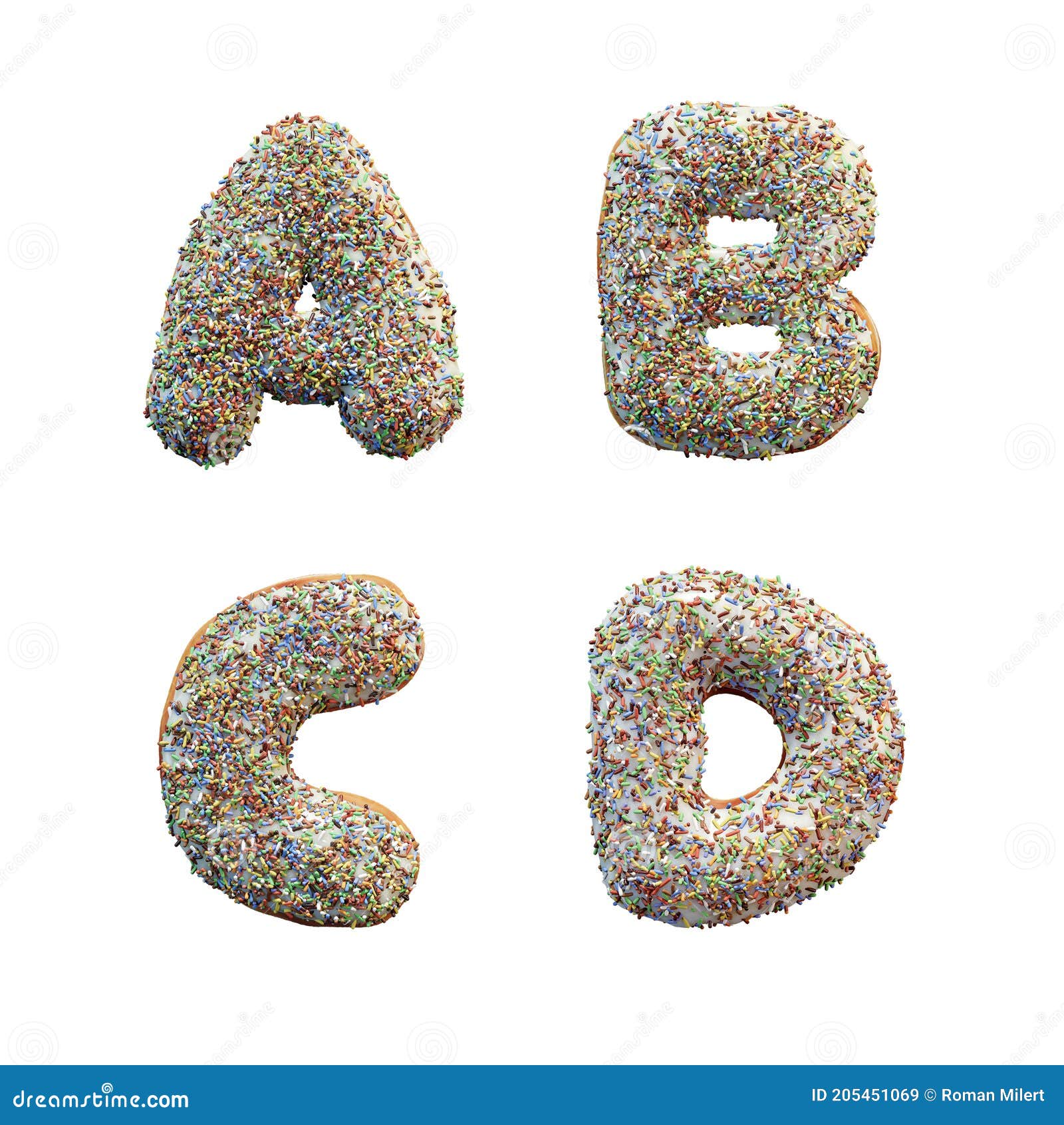 Donuts letters alphabet stock illustration. Illustration of doughnuts ...