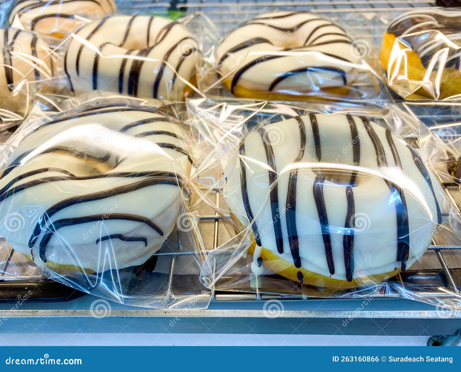 Donuts in Plastic Bag for Sale Stock Photo - Image of donuts, baker ...
