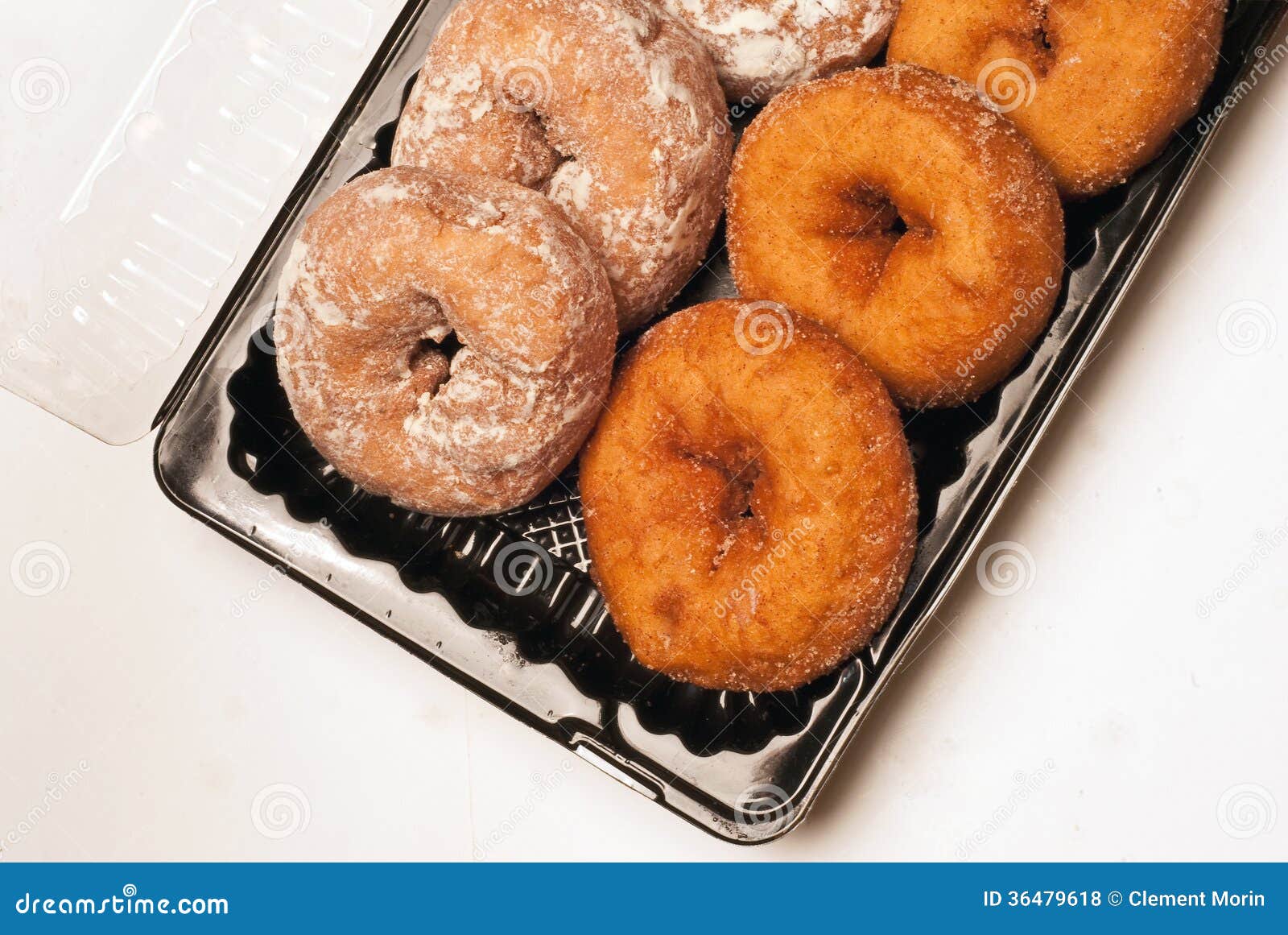 Donuts in a Plastic Container Stock Photo - Image of treats, breakfest ...