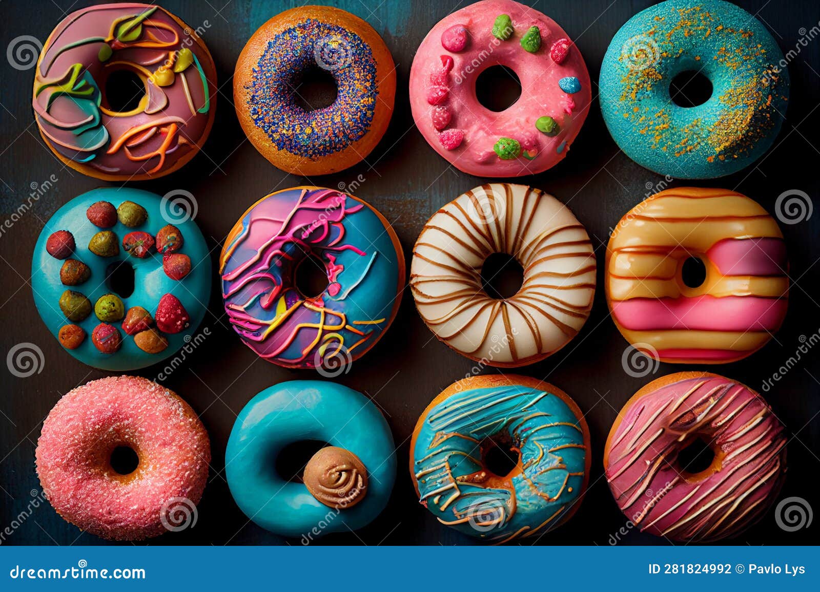 Donuts Generated Textures With Diffuse, Bump, Normal Stock Photo ...