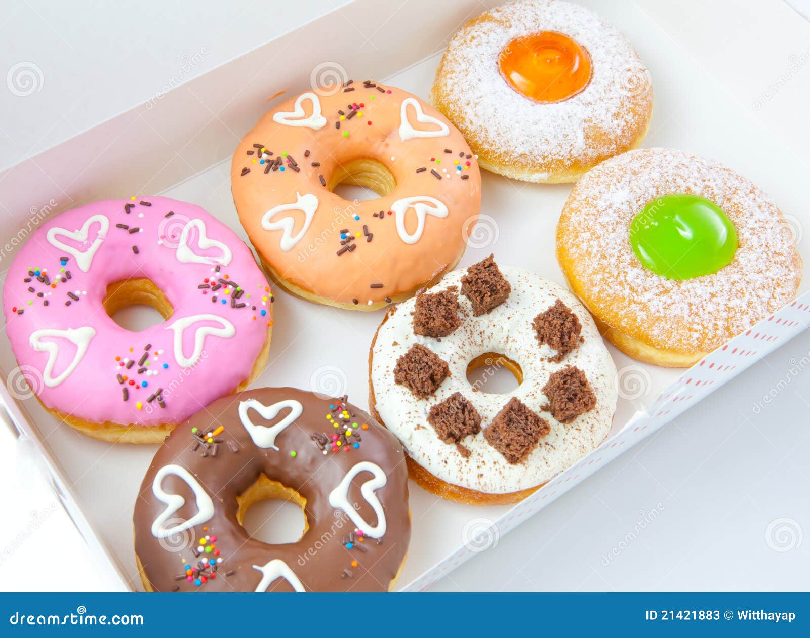 Donuts set stock image. Image of assorted, breakfast - 21421883