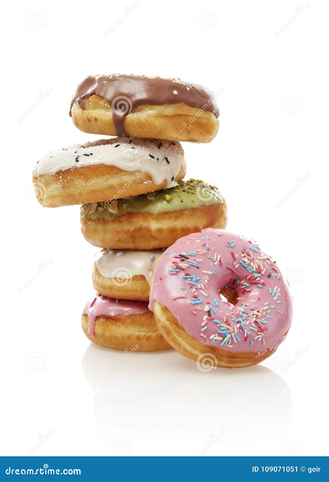 Donuts stack stock image. Image of color, readytoeat - 109071051