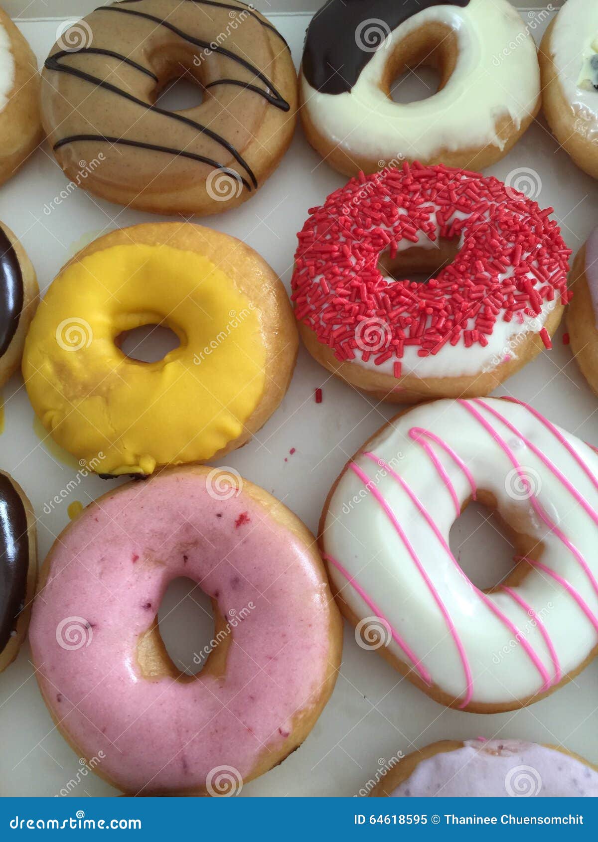 Donuts stock image. Image of snack, pastry, ciambella - 64618595