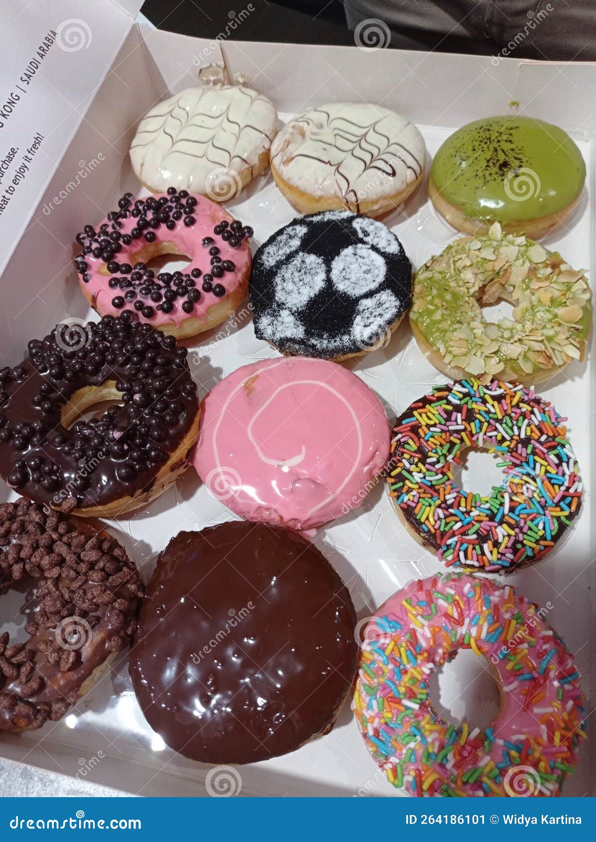 Donuts with a Variety of Toppings Stock Image - Image of chocolate ...