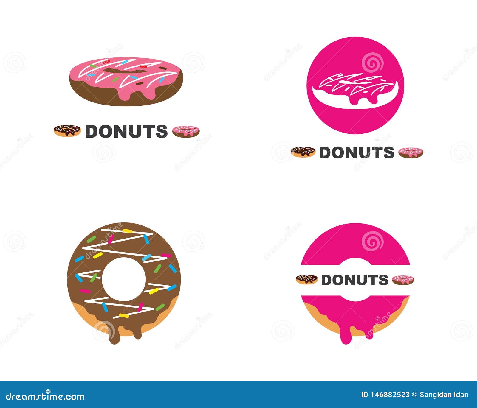 Donuts Vector,icon,logo Illustration Stock Vector - Illustration of ...