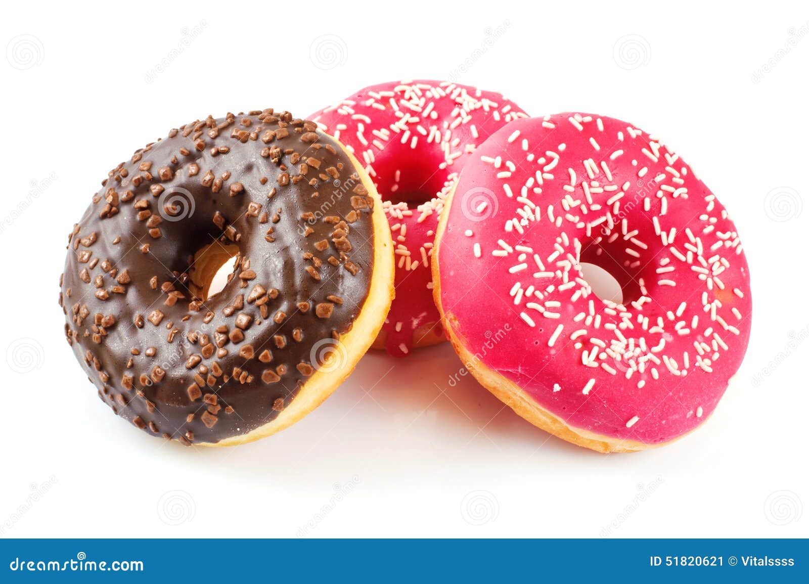 Donuts on white background stock image. Image of donut - 51820621