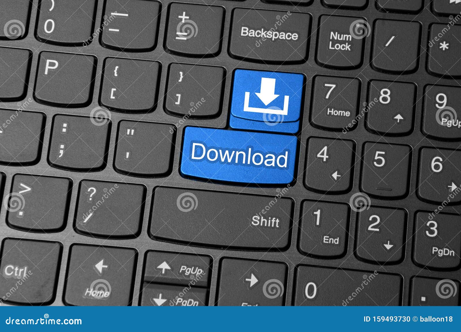 Donwload Button on Keyboard Stock Photo - Image of concept, creative ...