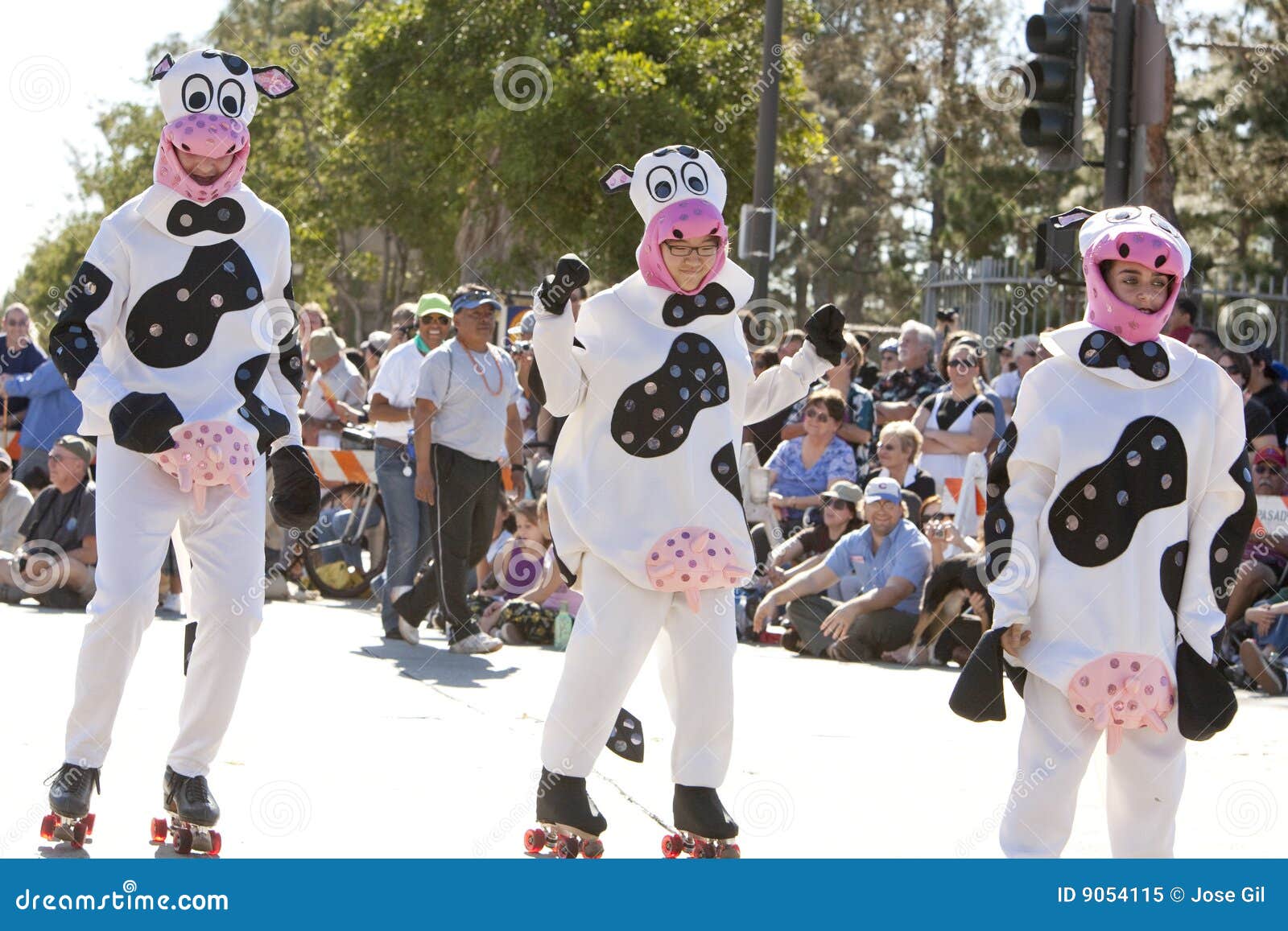 Doo Dah Skating Cows editorial image. Image of people - 9054115