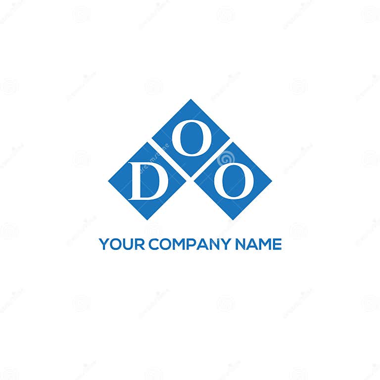 DOO Letter Logo Design on WHITE Background. DOO Creative Initials ...
