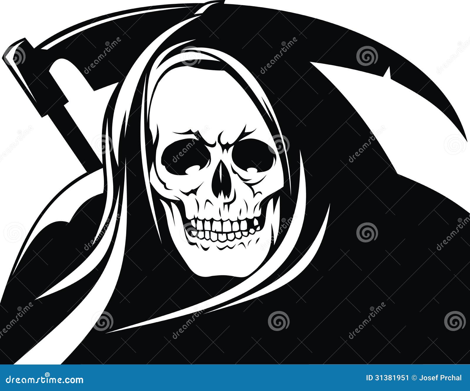 Dood als persoon vector illustratie. Illustration of zwart - 31381951