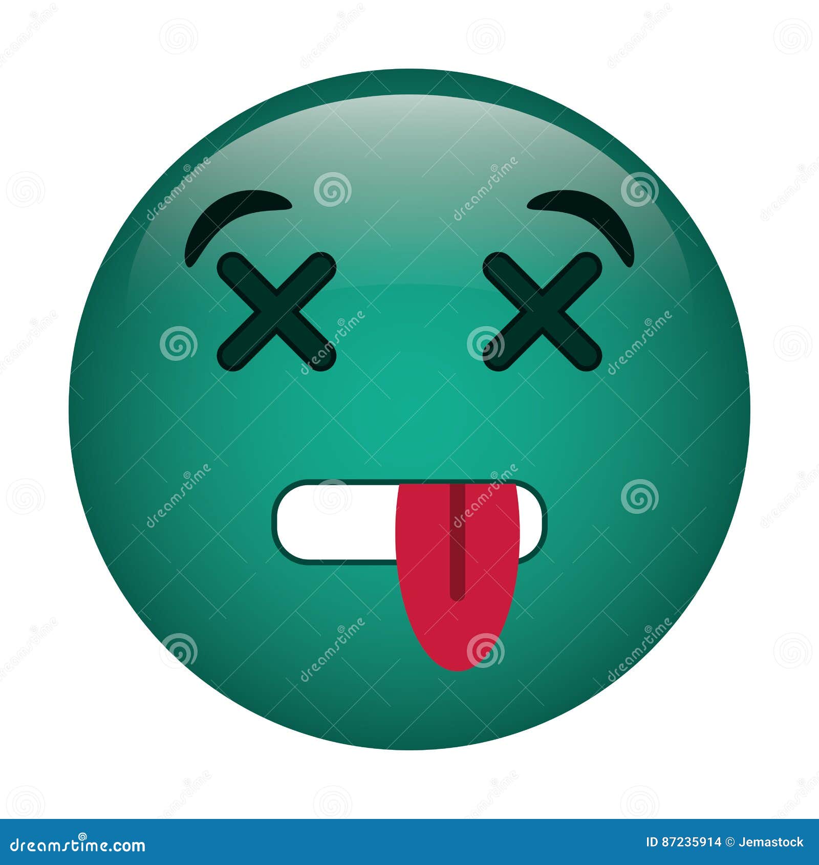 Dood Emoticon Grappig Pictogram Vector Illustratie - Illustration of ...