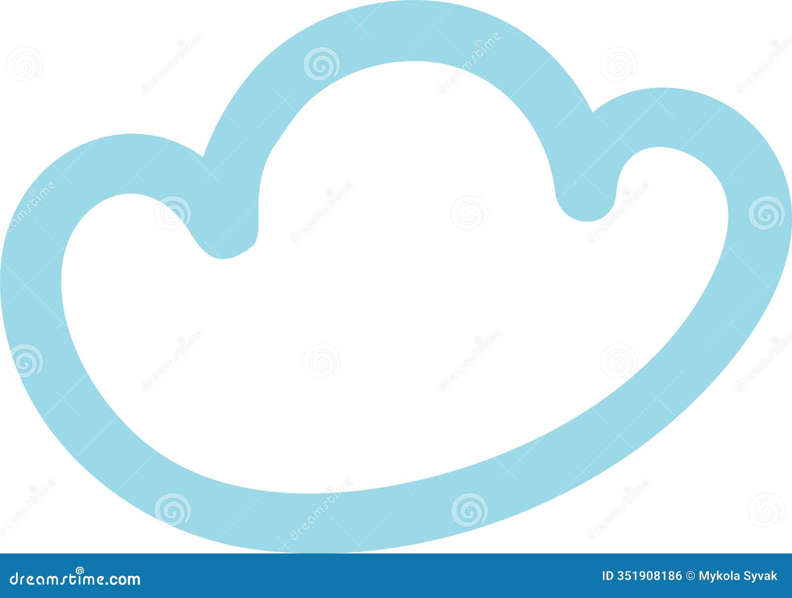 Doodle Abstract Cloud Shape Stock Vector - Illustration of cartoon ...