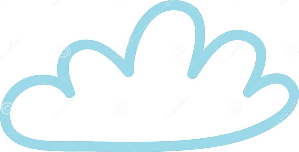 Doodle Abstract Cloud Shape Stock Vector - Illustration of cute, flower ...