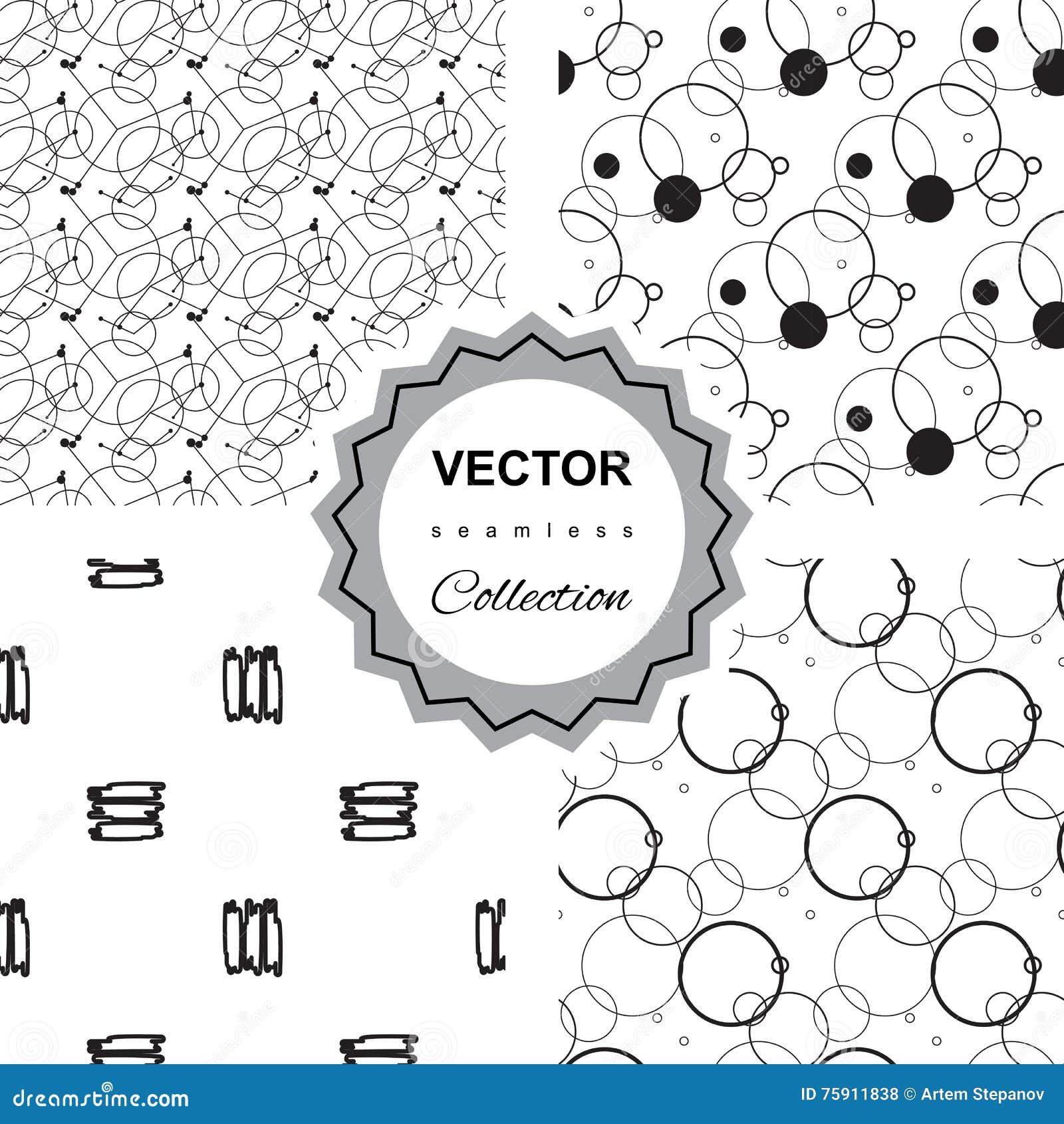 Doodle Abstract Pattern Collection Stock Vector - Illustration of motif ...