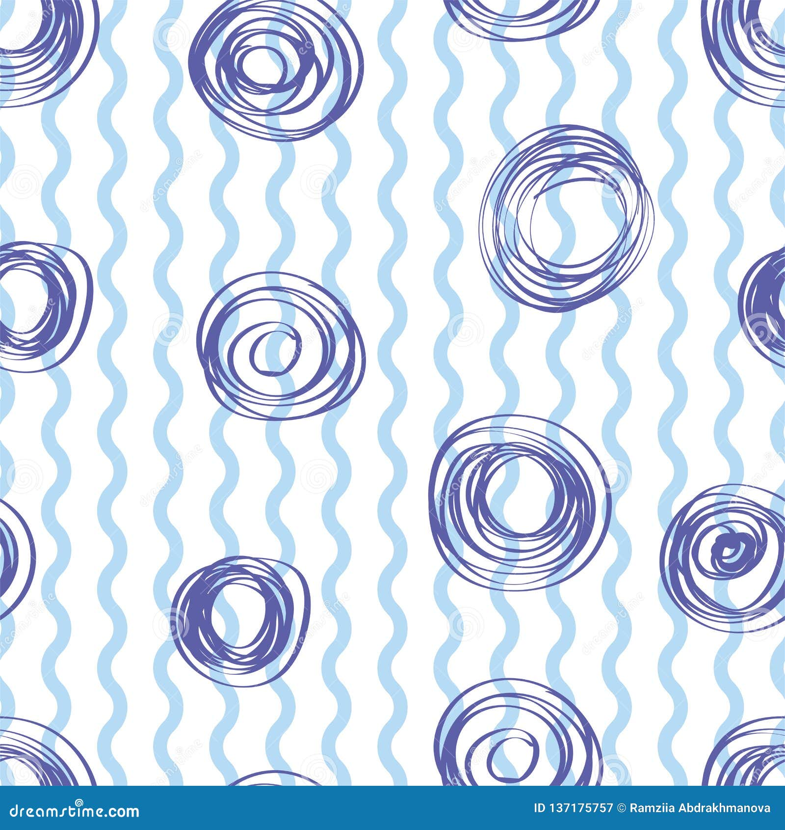 Doodle Abstract Seamless Pattern. Vector Background. Scrapbook, Gift ...