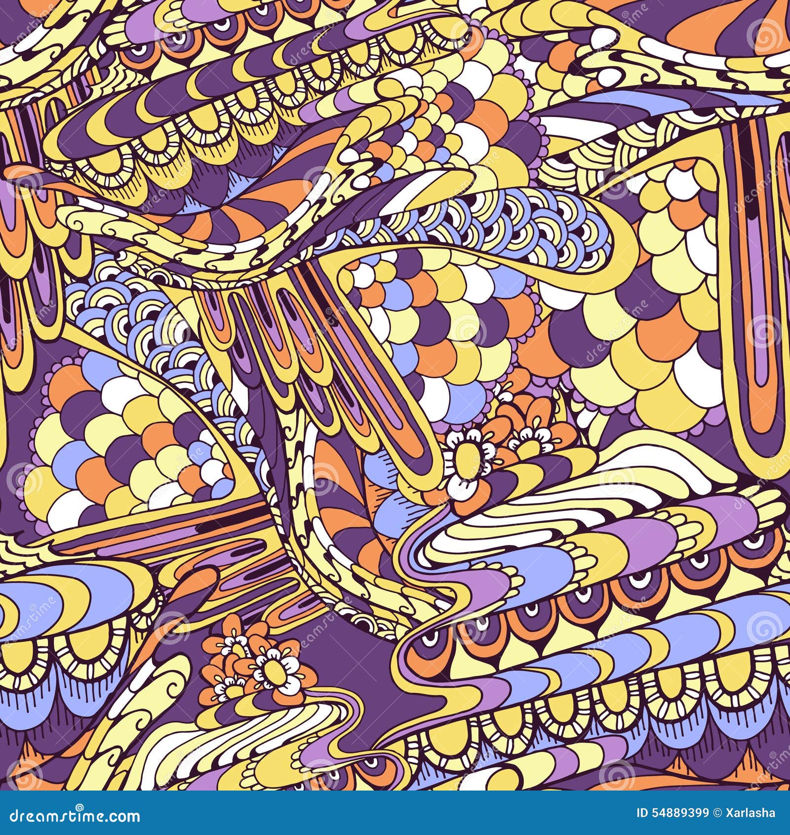 Doodle. Abstraction Seamless Pattern. Stock Vector - Illustration of ...