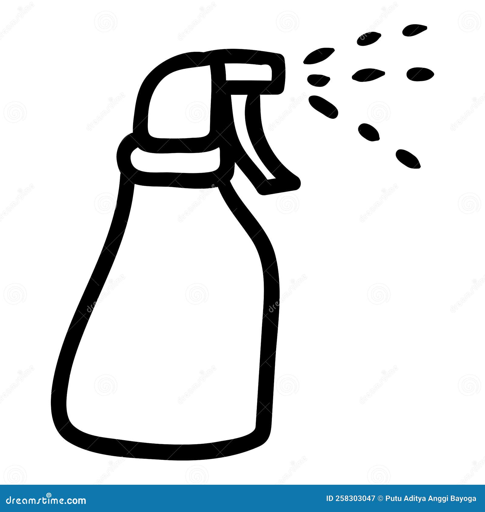 Doodle water sprayer stock vector. Illustration of cartoon - 258303047
