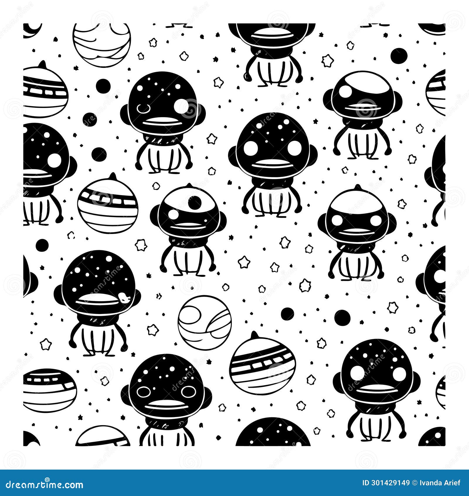 Doodle Alien Ufo Space Hand Draw Illustration Sketch Hand Draw Stock ...