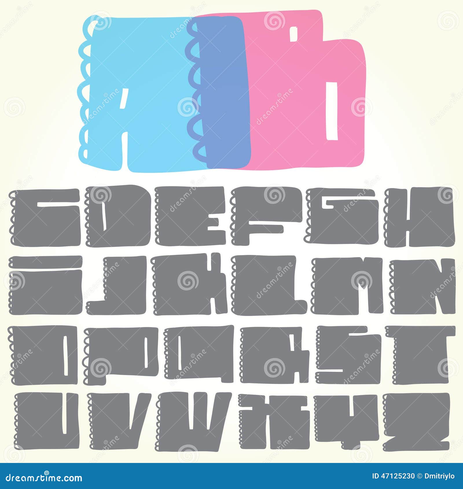 Doodle alphabet stock vector. Illustration of character - 47125230