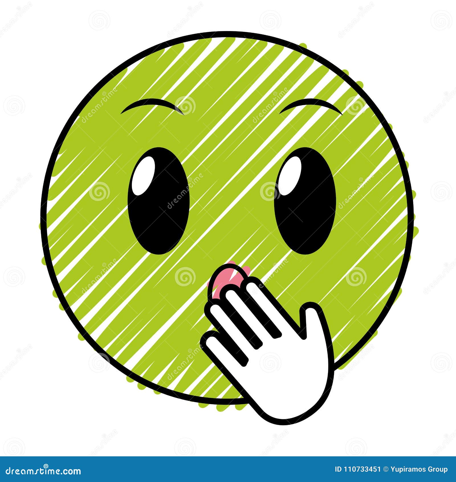 Doodle Amazed Face Gesture Emoji Expression Stock Vector - Illustration ...