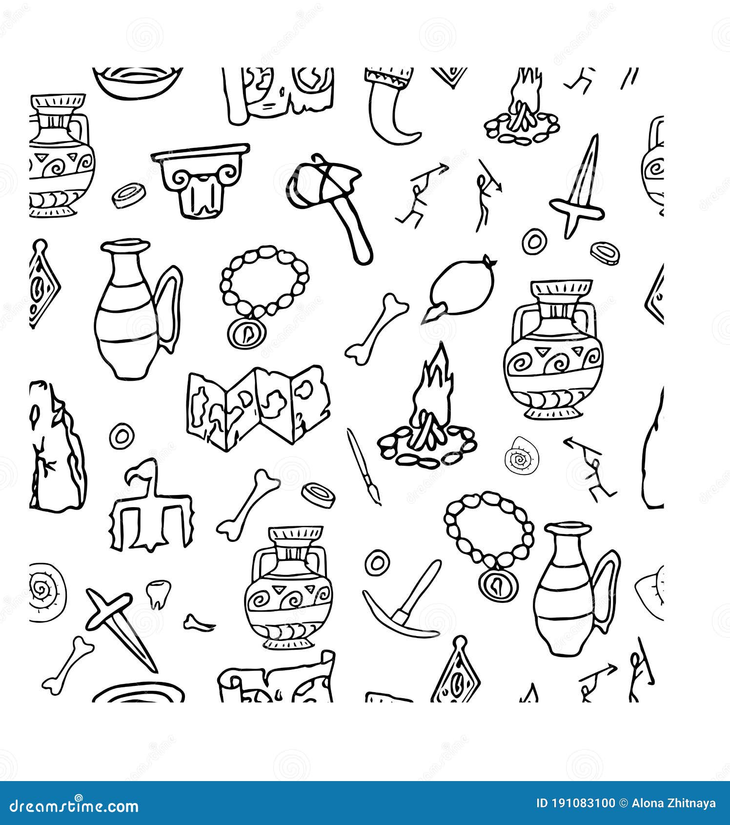 Archeology History, Archaeologist Explorer Character. Pepople Graphic ...