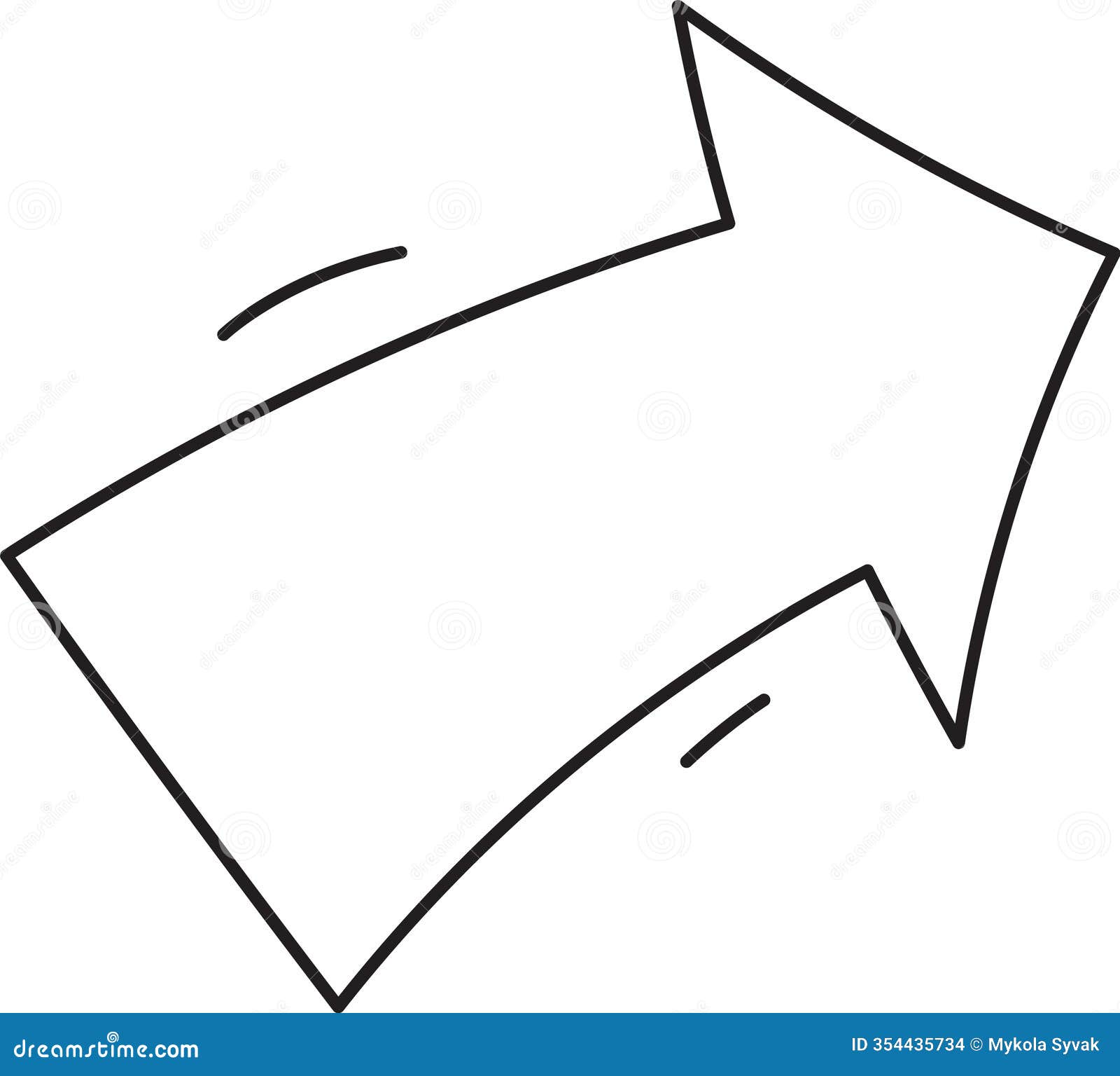 Doodle Arrow Pointing To Something Stock Illustration - Illustration of ...
