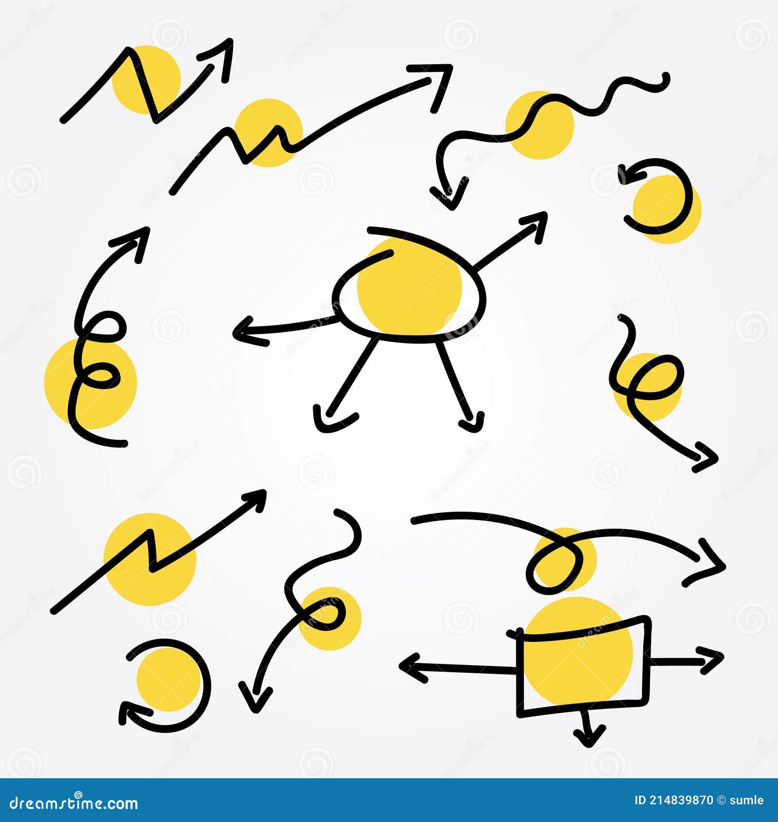 Doodle Arrow Vector Set Collections Stock Vector - Illustration of ...