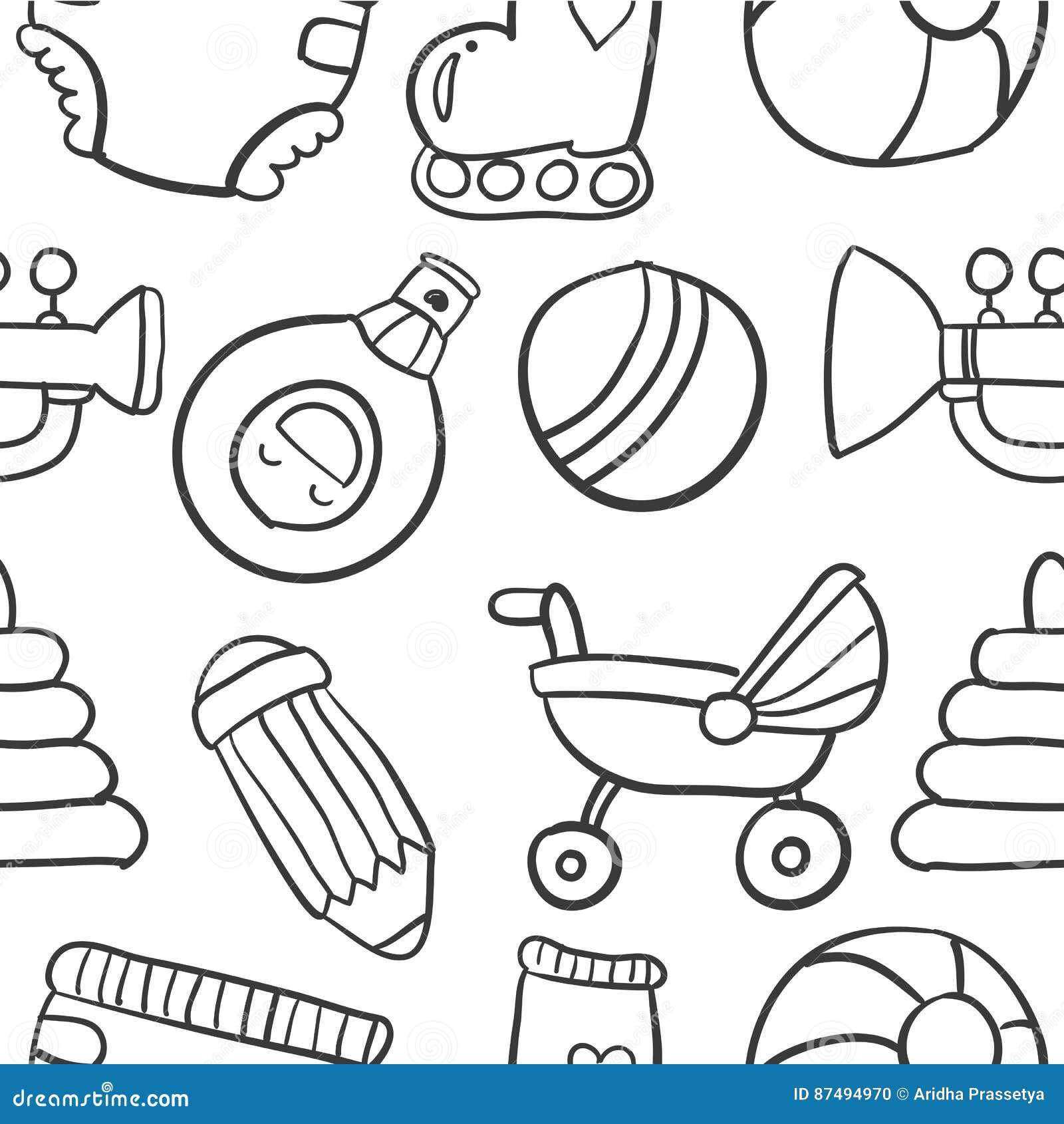 Doodle of Baby Hand Draw Style Stock Vector - Illustration of childhood ...