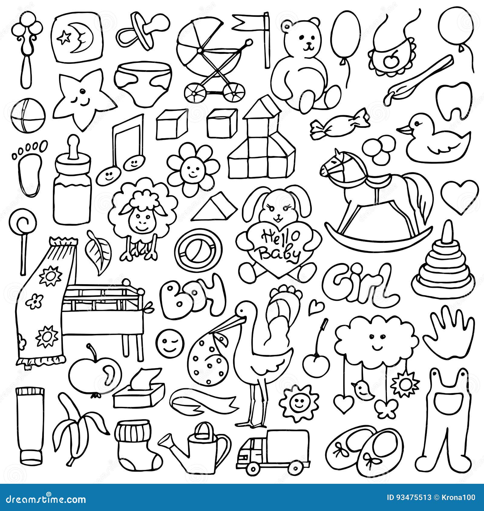 Cot Clipart For Coloring