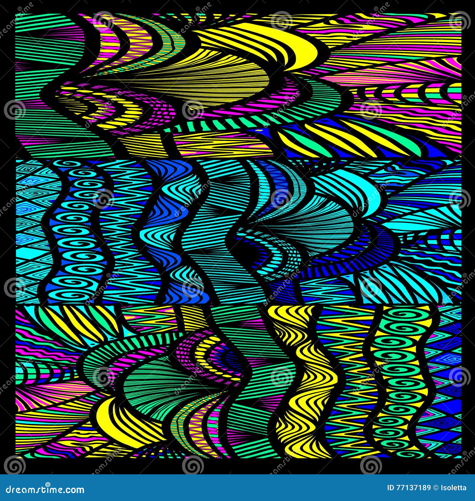 Doodle Backgrounds, Vector Set Stock Vector - Illustration of circle ...