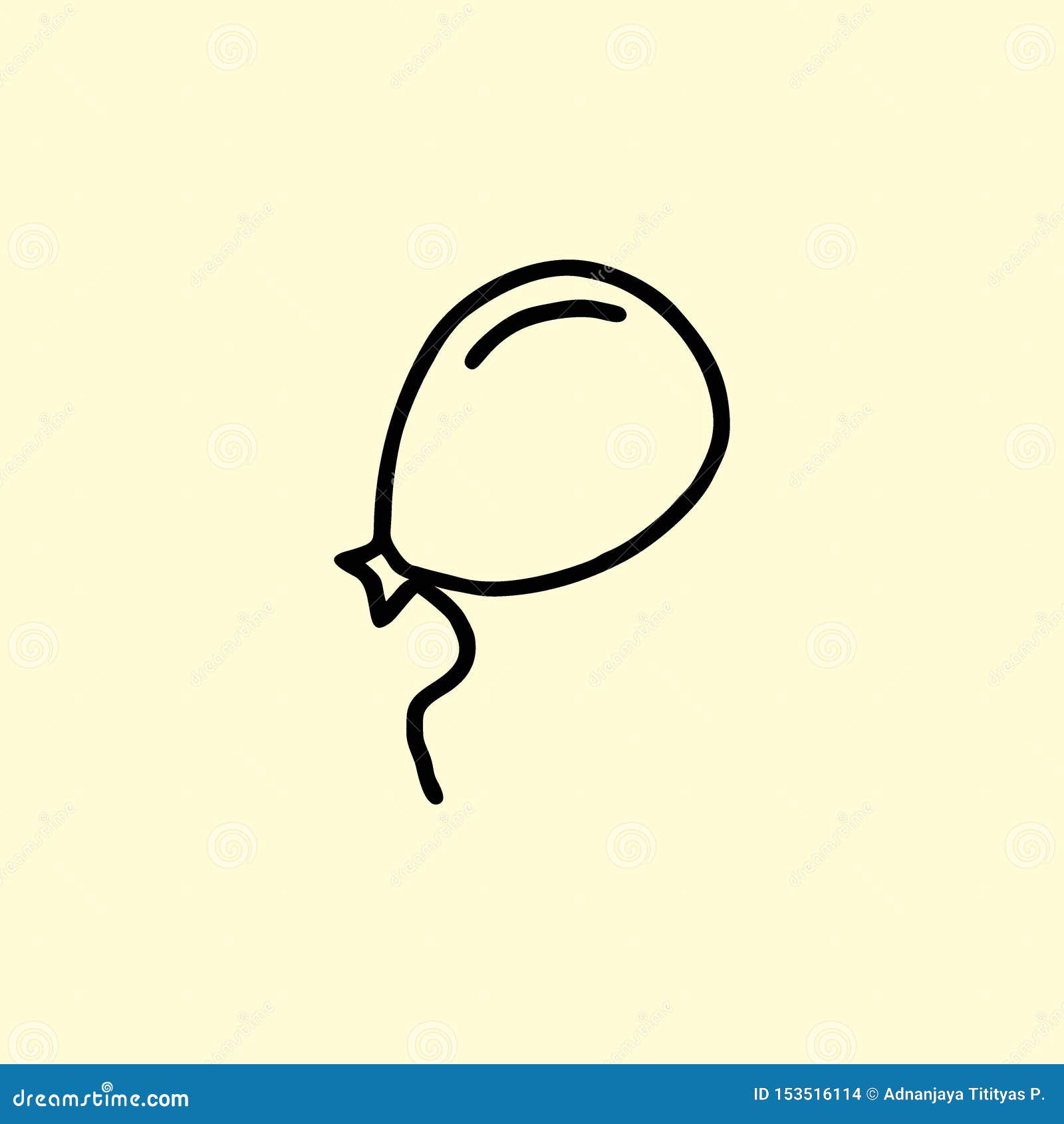 Doodle Balloon Symbol Decoration Vector Stock Vector - Illustration of ...