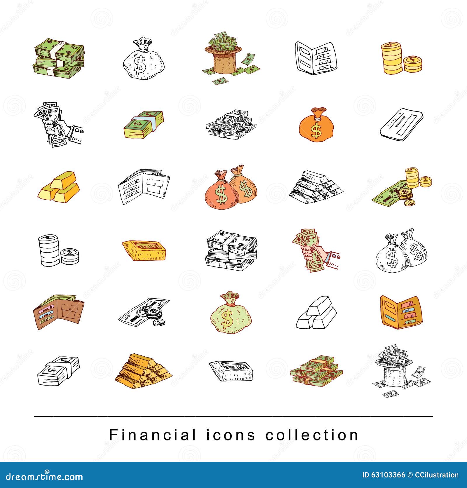 Doodle Bank Icon, Hand Drawn Illustration. | CartoonDealer.com #52740806