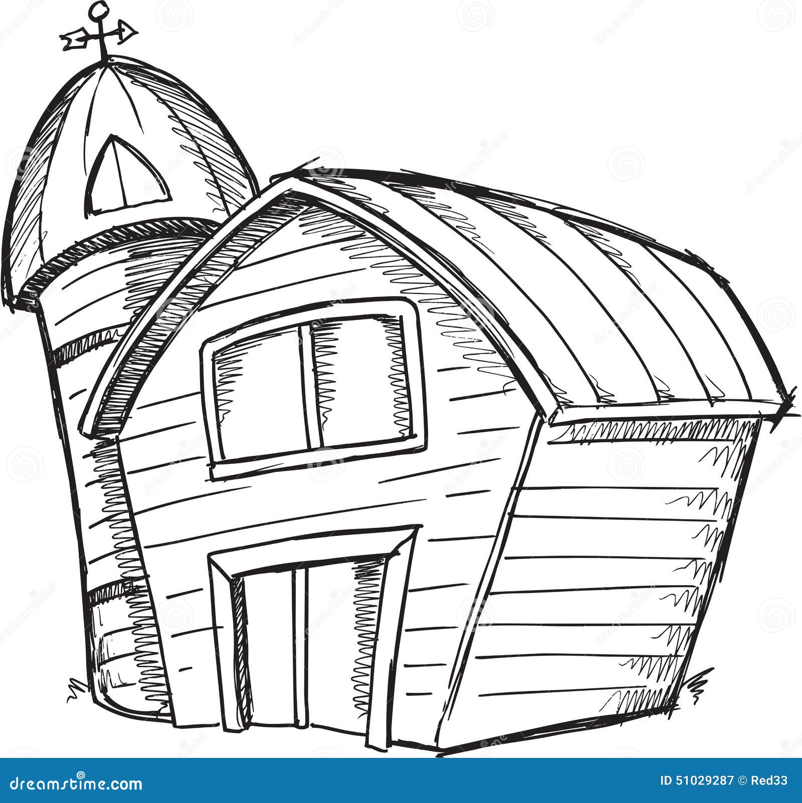 Doodle Barn Vector stock vector. Illustration of drawing - 51029287