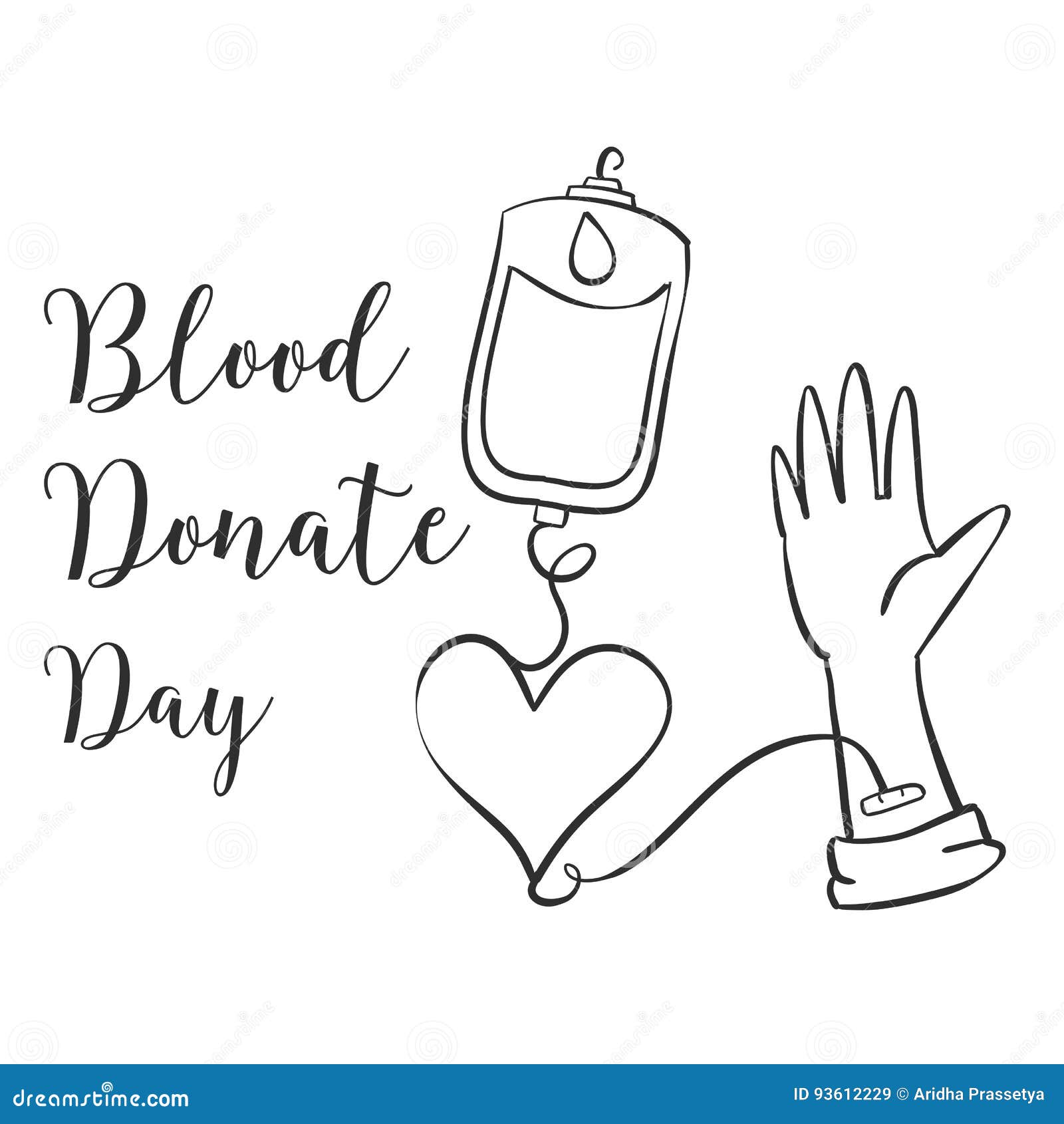 Doodle Blood Donor Day Style Collection Stock Vector - Illustration of ...