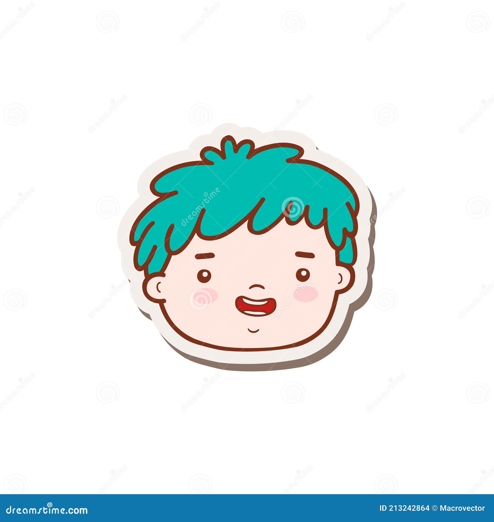 Doodle Boy Face stock vector. Illustration of background - 213242864