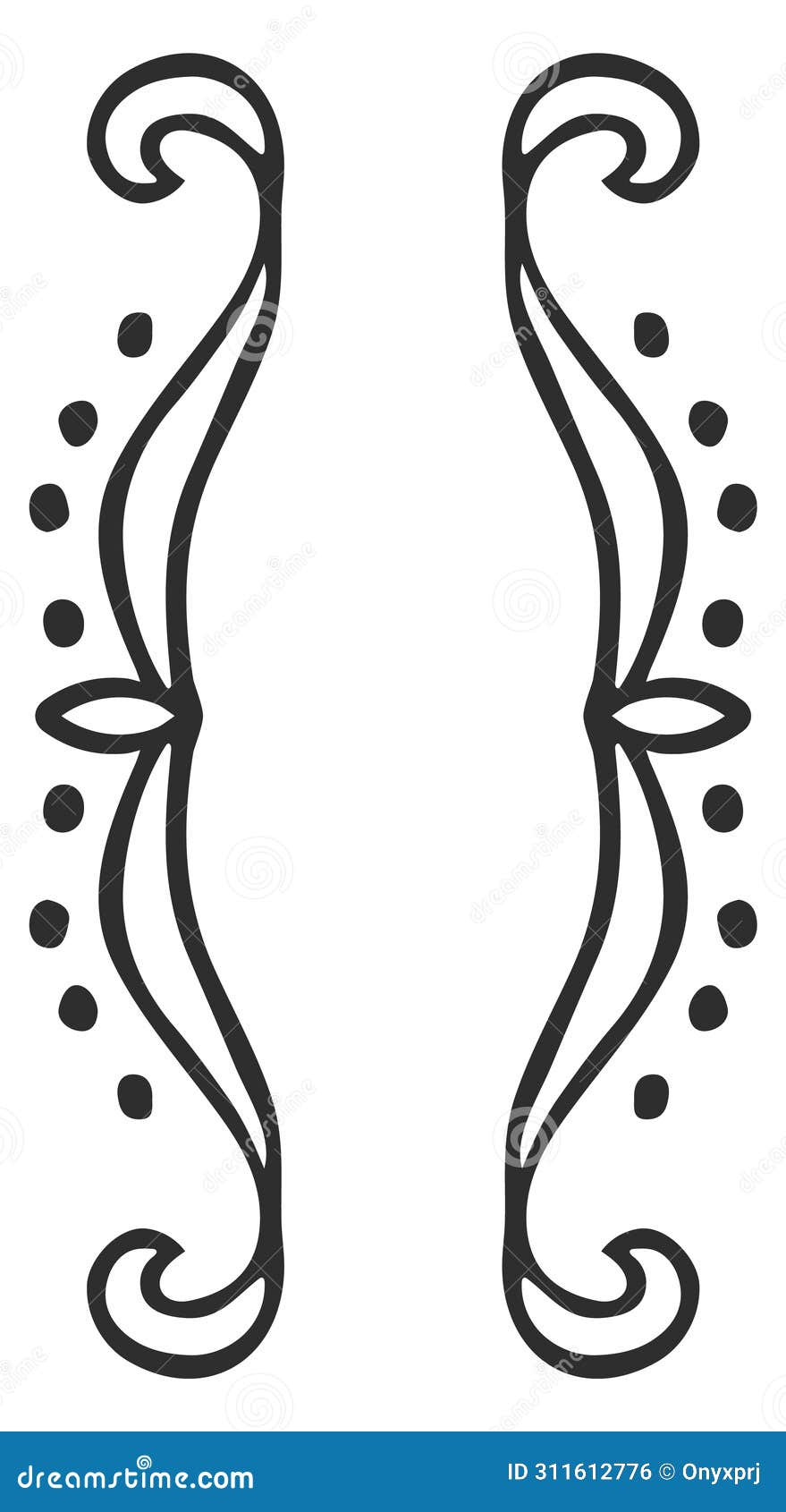 Doodle Braces. Decorative Frame Element Stock Photo - Illustration of ...