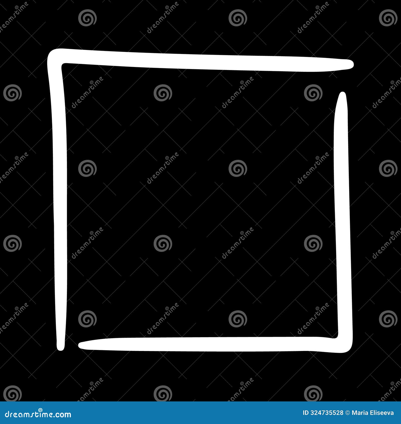 Doodle Brackets for Quotation. Hand Drawn Square Line Frame for Title ...