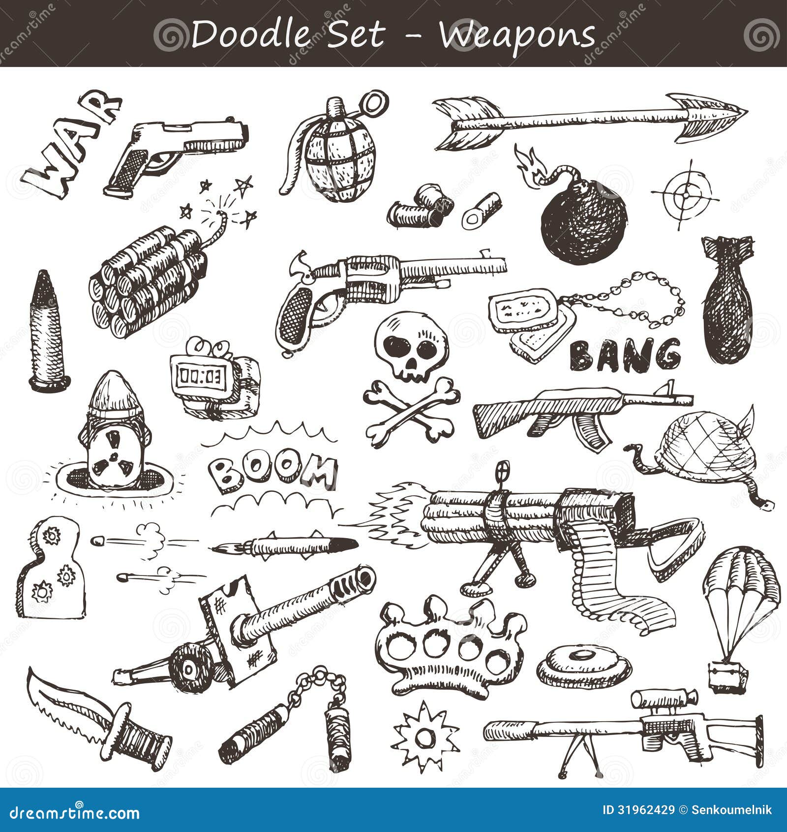 Doodle bronie ilustracja wektor. Ilustracja złożonej z niepowodzenia ...