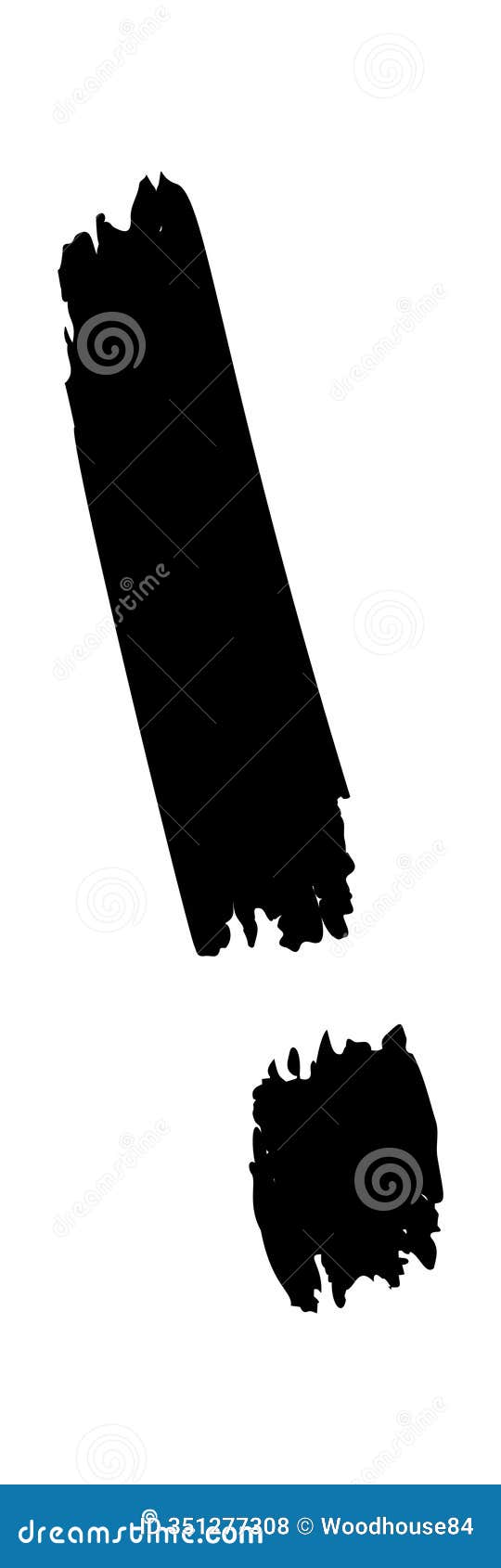 Doodle Brush Exclamation Mark Graffiti Stock Vector - Illustration of ...