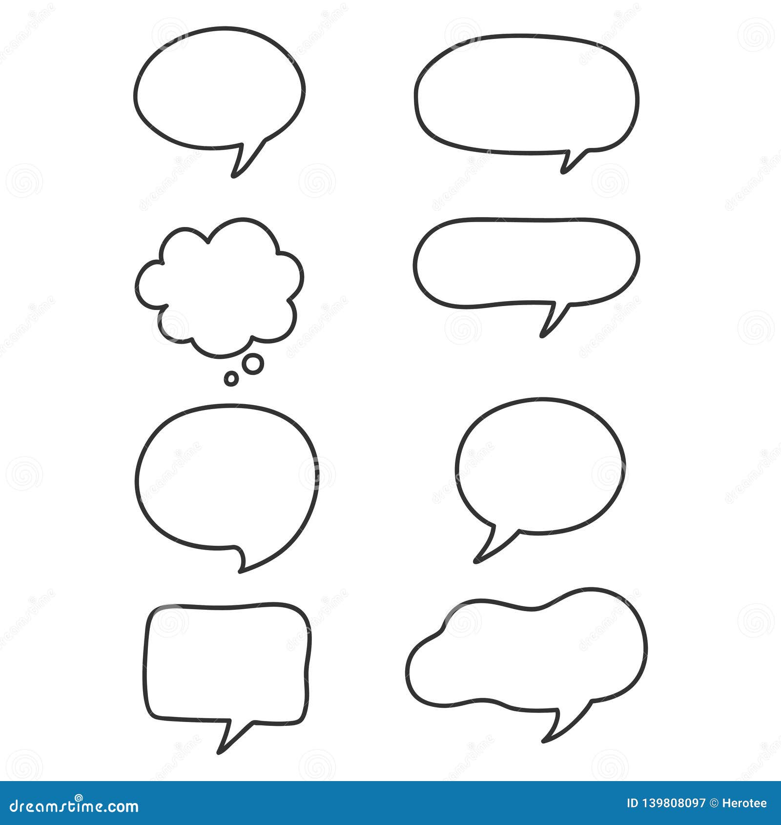 Doodle Bubbles Illustration Stock Vector - Illustration of chat ...