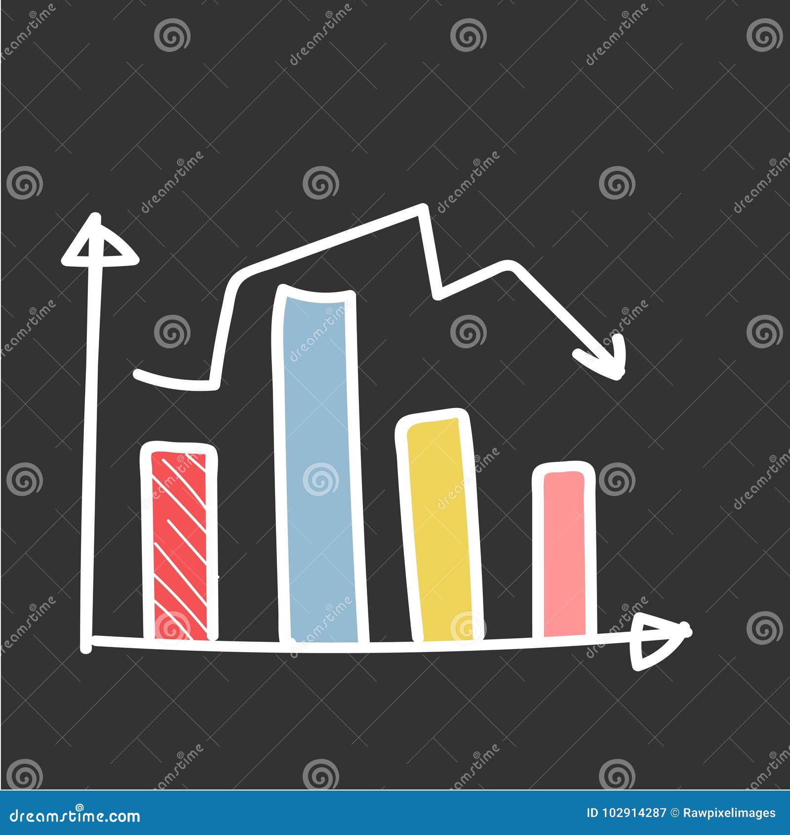 Doodle of Business Analysis Graph Stock Vector - Illustration of ...