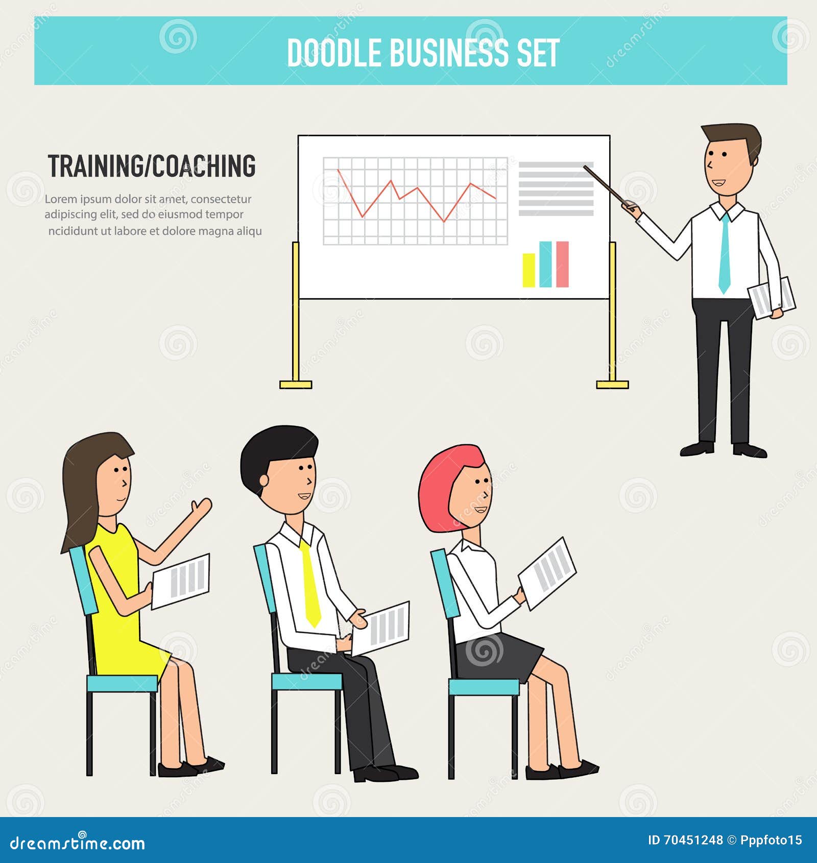 Doodle Business Coaching in the Office Improve Skill or Knowledge for ...