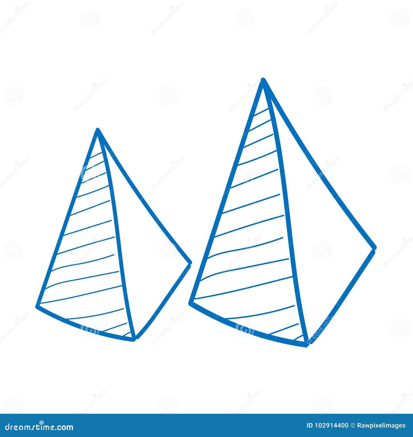 Pyramid Graph Template With Five Colorful Steps Vector Illustration ...