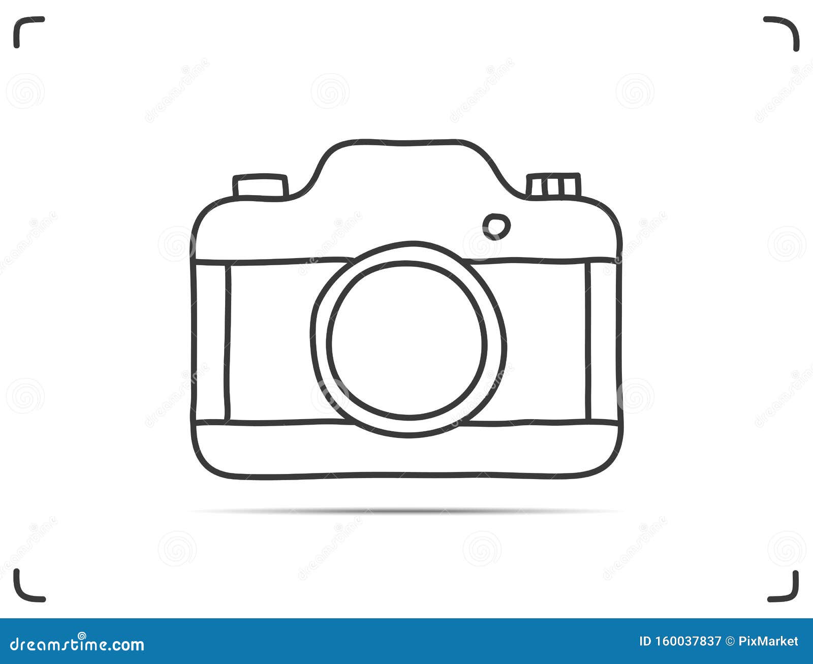 Doodle Camera Icon stock vector. Illustration of background - 160037837